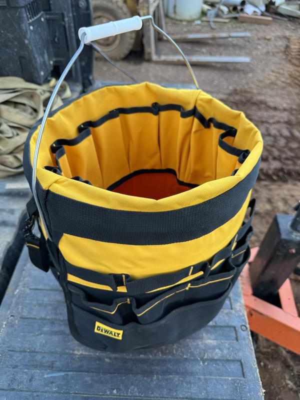 DEWALT Black- Yellow Ballistic Nylon 2-in 5-Gallon Bucket Organizer ...