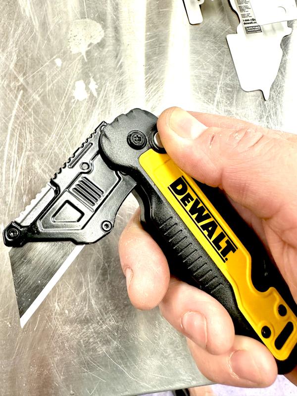 Push and Flip Folding Utility Knife with Storage DEWALT