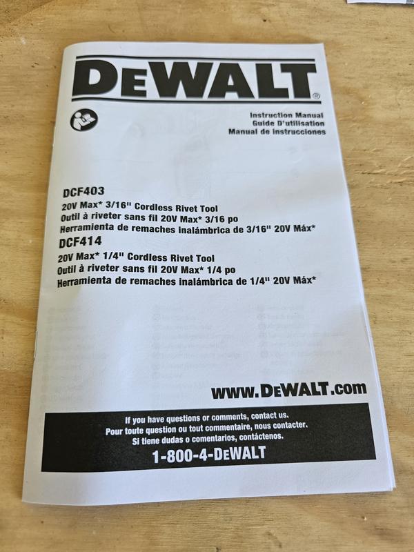 DEWALT 20V 1-4/In Rivet Tool PS DCF414GE2 at Lowes.com