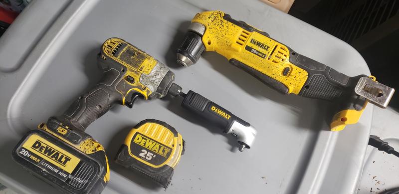DEWALT 2-In-1 Modular 1/4 Square FlexTorq Right Angle Drill Attachment ...