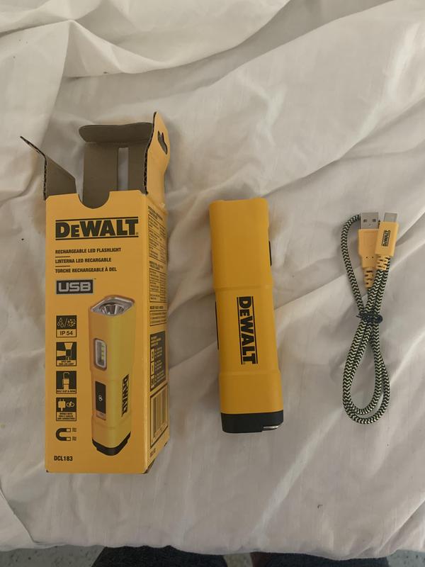 DEWALT 1000-Lumen 3 Modes LED Spotlight Flashlight with Rechargeable ...