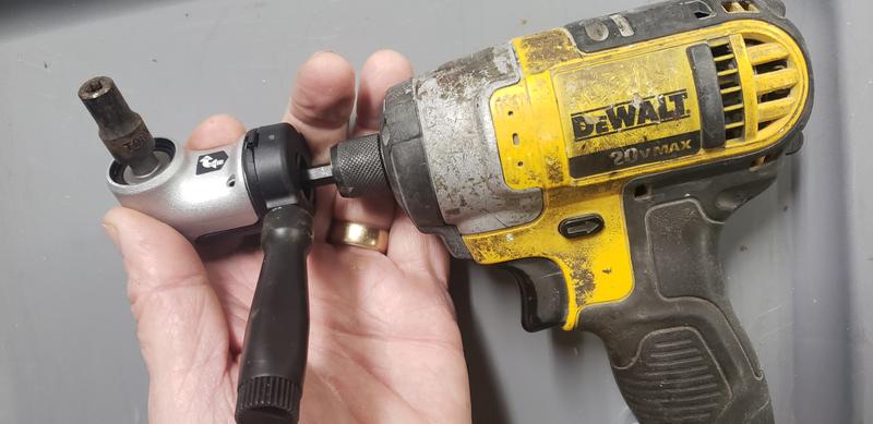 DEWALT 2-In-1 Modular 1/4 Square FlexTorq Right Angle Drill Attachment ...