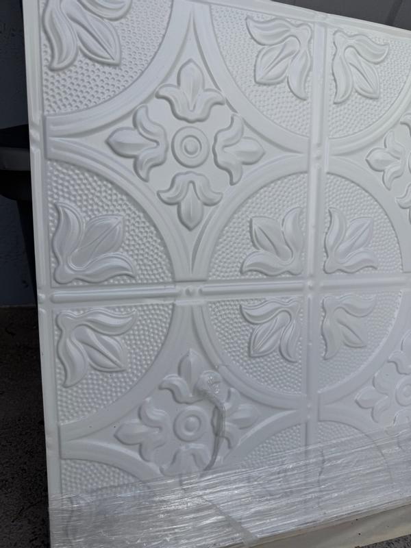 From Plain to Beautiful in Hours 2-ft x 2-ft Eyelet Gold Nugget Steel ...