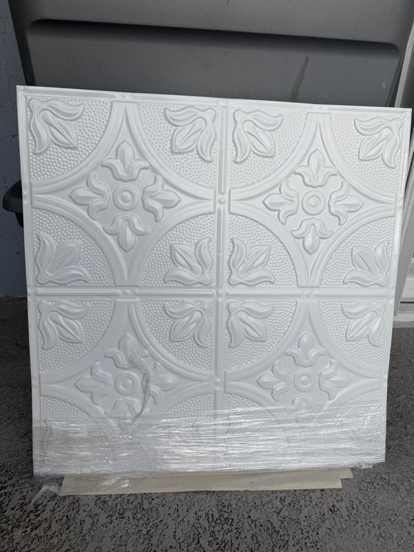 From Plain to Beautiful in Hours 2-ft x 2-ft Eyelet Gold Nugget Steel ...