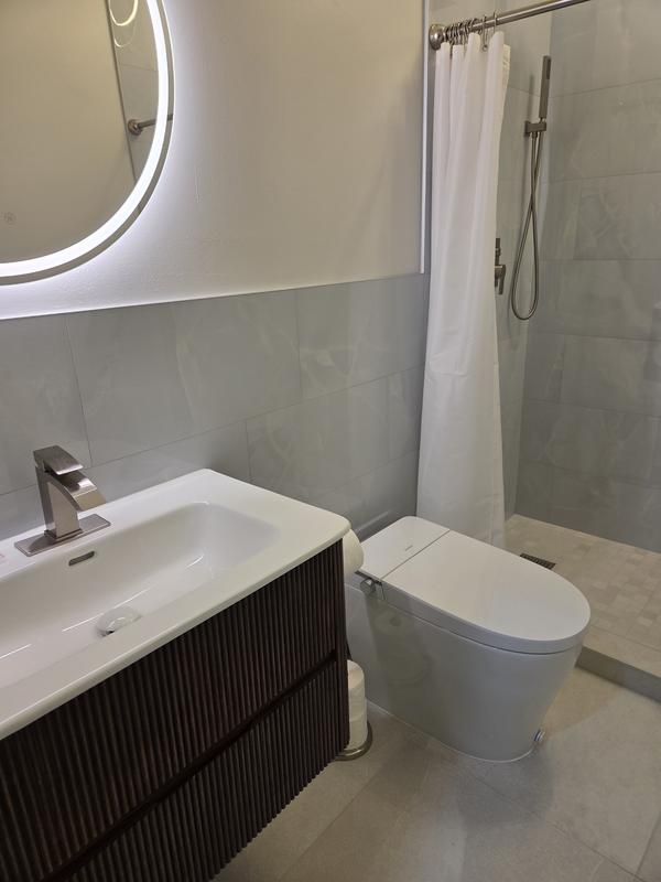 DeerValley Apex Gray ( Auto Flush) Single Elongated Chair Height Smart ...