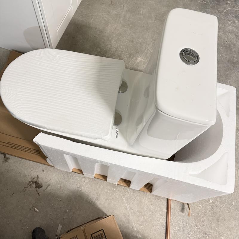 DeerValley Toilets White Elongated Standard height 12-in Rough-In 1.6 ...