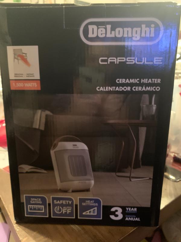 DeLonghi Capsule Compact Ceramic Heater in White at Tractor Supply Co