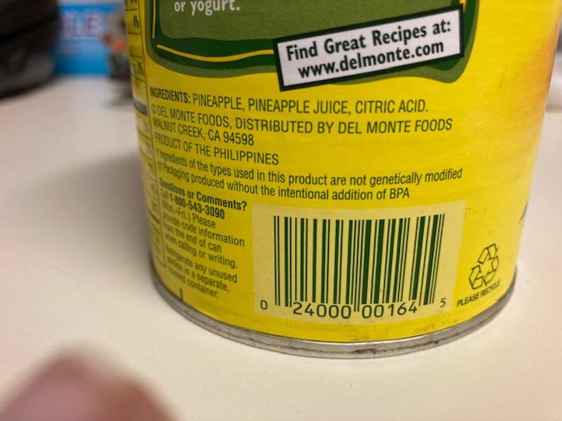 Del Monte Products Code