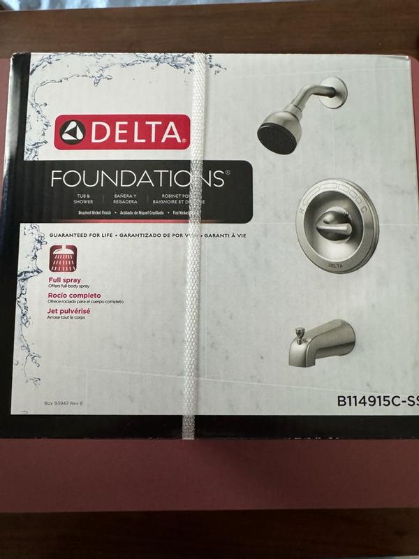 Delta Foundations Stainless 1-handle Single Function Round Bathtub and ...