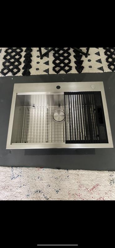 Delta Rivet Undermount 33-in x 19-in Pvd Black Stainless Steel Double ...