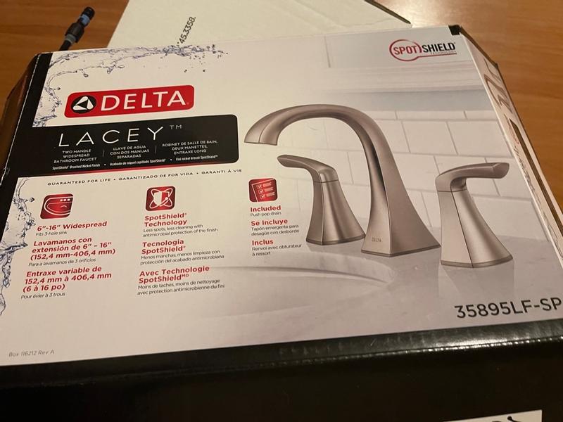 Delta Lacey SpotShield Stainless Widespread 2-handle WaterSense Mid-arc Residential Handle ...
