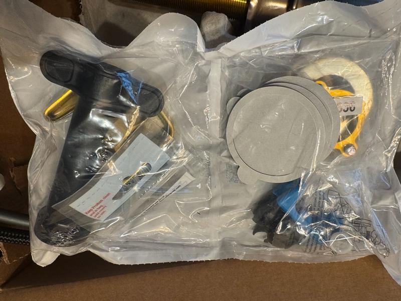 Delta Renaldi Matte Black Double Handle Bridge Kitchen Faucet with ...