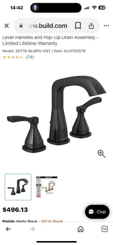 Delta Stryke Lumicoat Champagne Bronze Widespread 2-Handle WaterSense ...