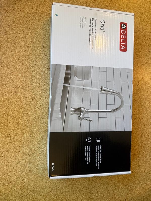 Delta Oria Champagne Bronze Single Handle Deck-mount Pull-down Kitchen ...