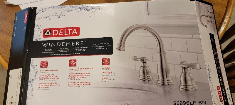 Delta Windemere Chrome Widespread 2-Handle WaterSense Bathroom Sink Faucet with Drain 35896LF at ...
