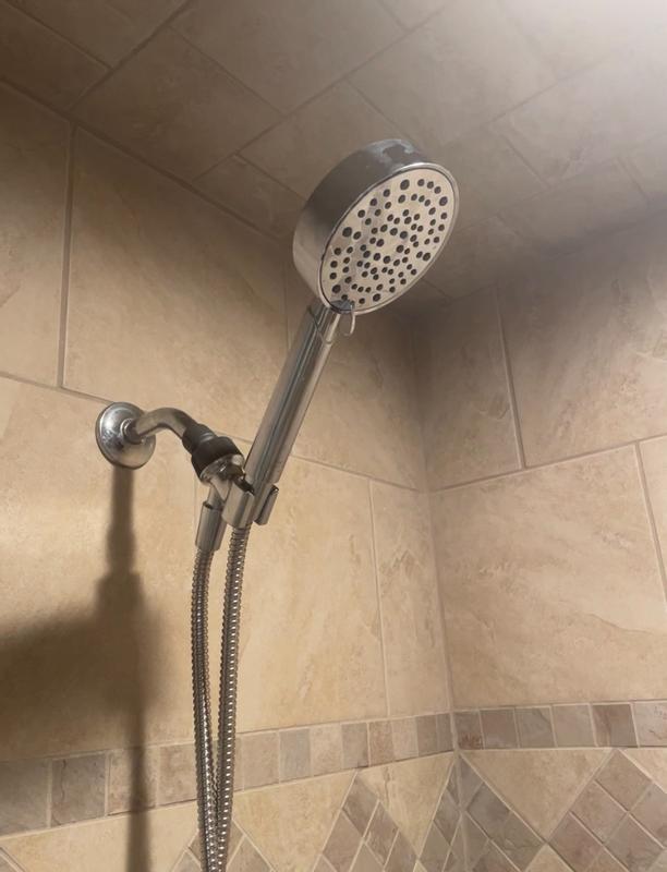Delta Multi-Function 6-Setting 6 -Spray Chrome 4.625-in Round Handheld ...