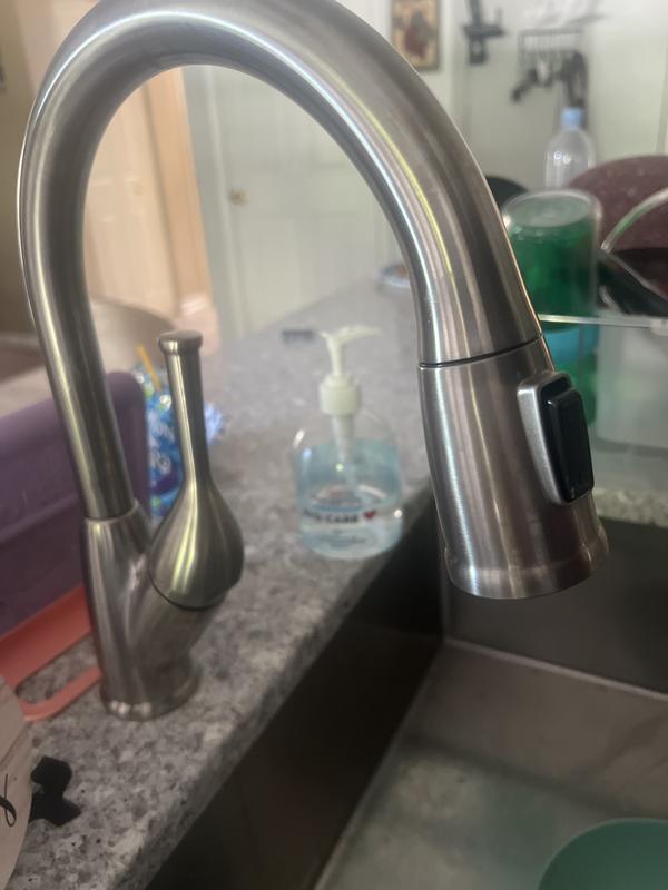 Delta Classic Chrome Single Handle Pull-down Kitchen Faucet with ...