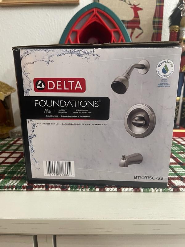 Delta Foundations Chrome 1-handle Single Function Round Bathtub and ...