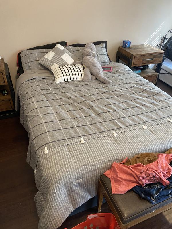 Madison Park Bryson Pieced Plaid 5 Piece comforter Set, King/California ...