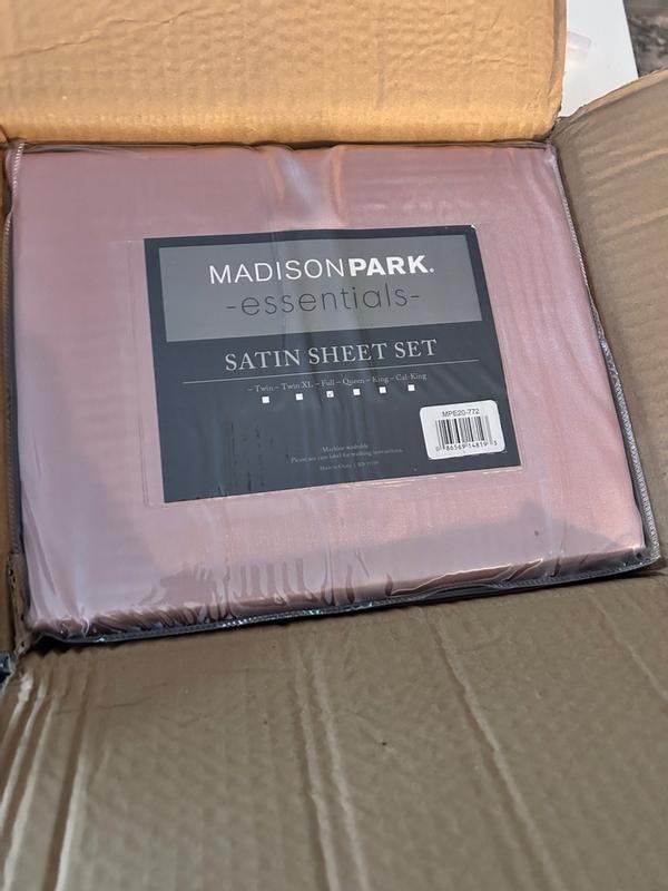 Madison Park Essentials Satin Sheet Sets - Macy's