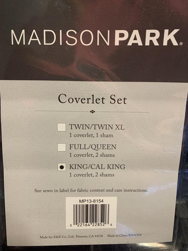 Madison Park Franklin 3 Piece Crinkled Microfiber Reversible Quilt Set ...