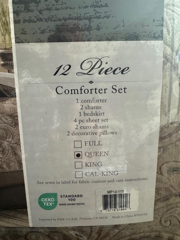 Madison Park 12 -Piece Teal California king Comforter Set in the ...