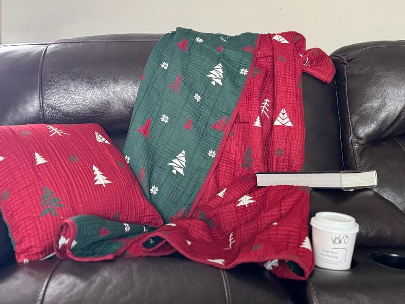 Madison Park Winter Reversible Cozy Throw Set, 50" x 60" - Macy's