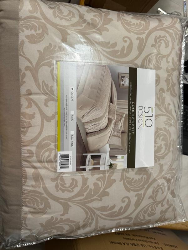 510 Design 8 -Piece Neutral Queen Comforter Set in the Bedding Sets ...