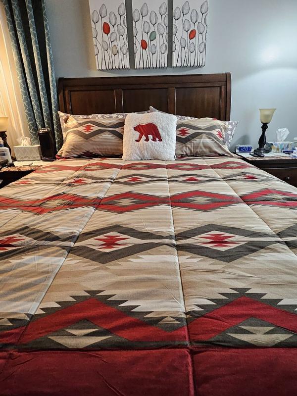 WOOLRICH 4 -Piece Red King Comforter Set in the Bedding Sets department ...