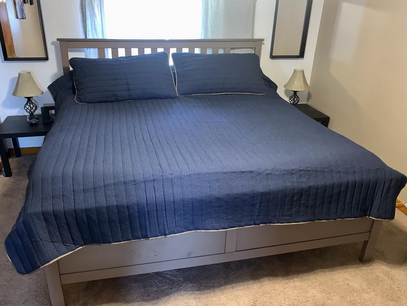 Madison Park Franklin 3 Piece Crinkled Microfiber Reversible Quilt Set ...