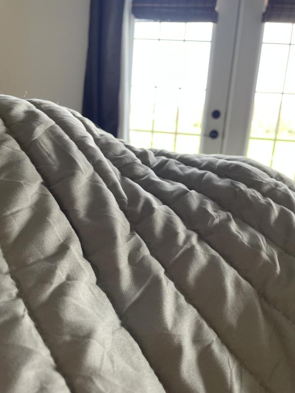 Madison Park Franklin 3 Piece Crinkled Microfiber Reversible Quilt Set ...