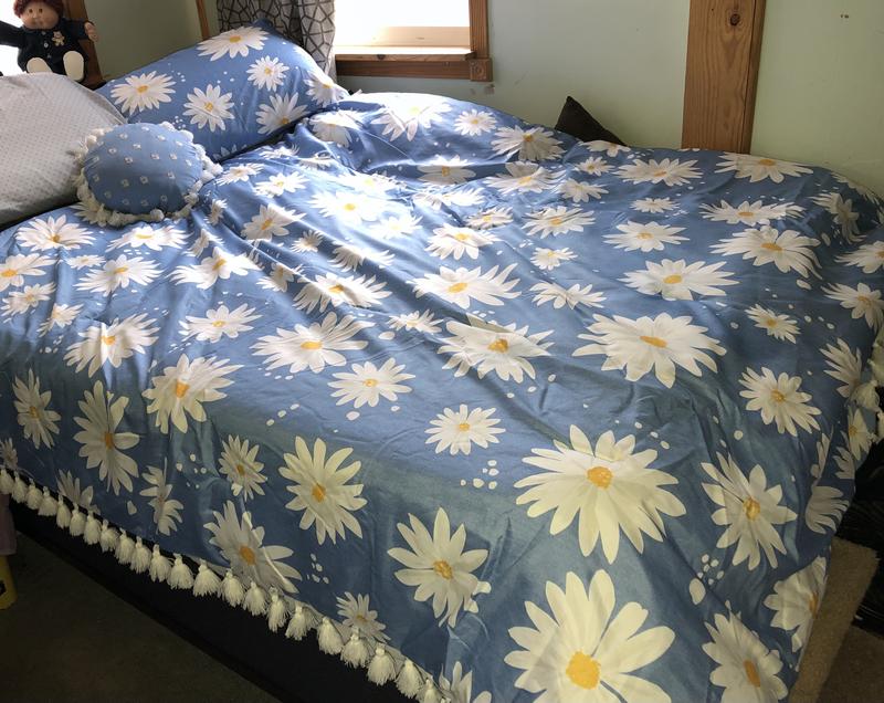 Intelligent Design Jane Full/Queen Daisy Printed 4-Piece Comforter Set ...