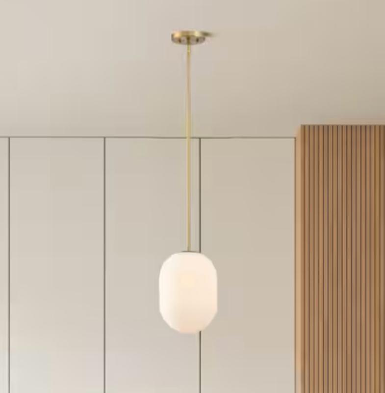 Designers Fountain Noor Brushed Gold Traditional Opal Glass Cylinder ...