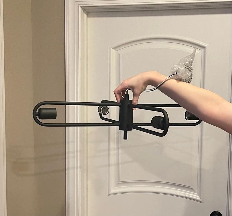 Designers Fountain Lumi 4 -Light Black Steel Chandelier in the ...