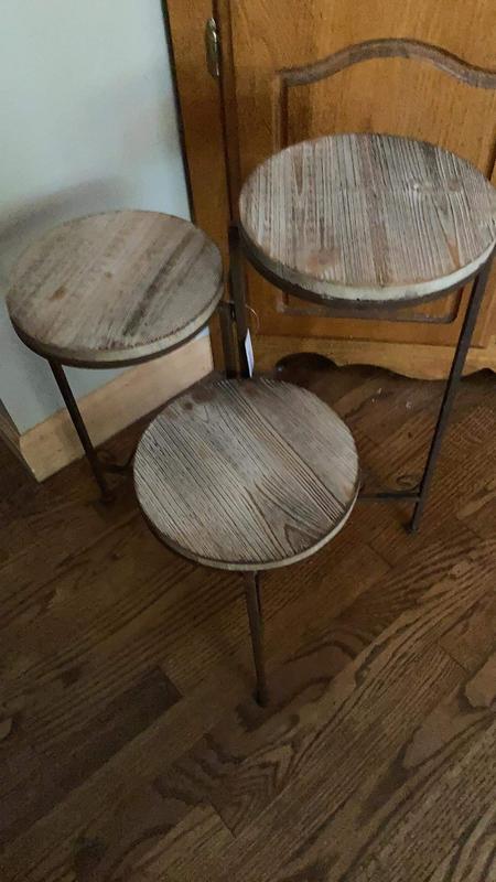 Zingz & Thingz® Iron Indoor/Outdoor Triple Planter Stand in Brown | Bed ...