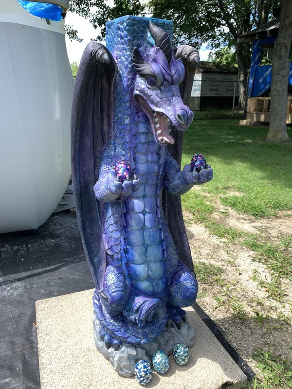 Zippy Dragon Sculptural Mail Post Design Toscano