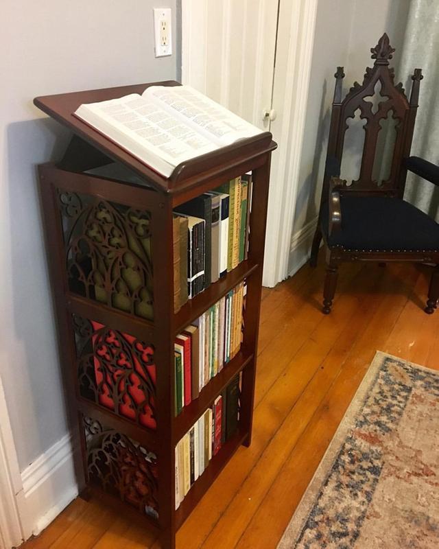 Design Toscano St. Thomas Aquinas Gothic Wooden Bookstand - Macy's