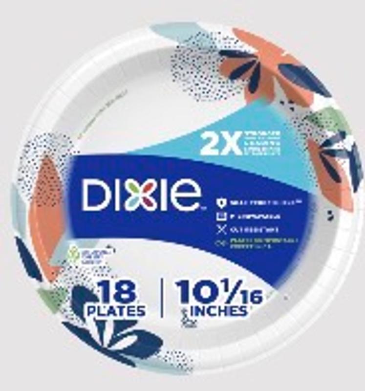 Dixie Multicolored Paper FLOWERS BLOOM Dinner Plate 10 1/16 in. D 26 pk ...