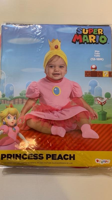 Disguise Girl's Super Mario Bros Infant Posh Princess Peach Costume 12/ ...