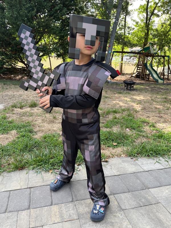 Disguise Minecraft Kid's Netherite Armor Jumpsuit Classic Costume ...
