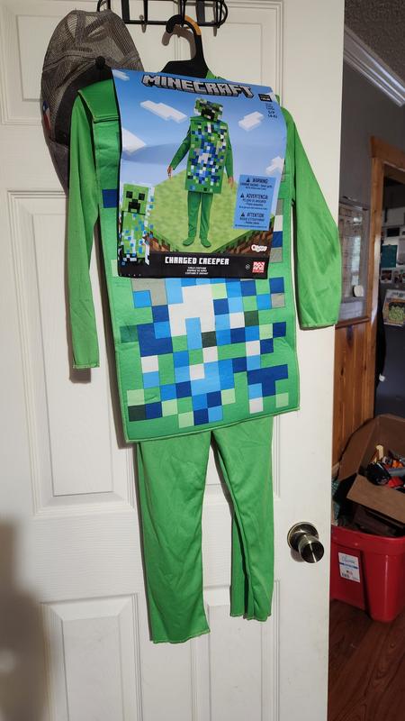 Disguise Kid's Minecraft Classic Charged Creeper Jumpsuit Costume Video ...