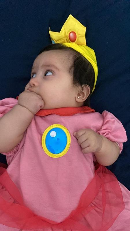 Disguise Girl's Super Mario Bros Infant Posh Princess Peach Costume 12/ ...