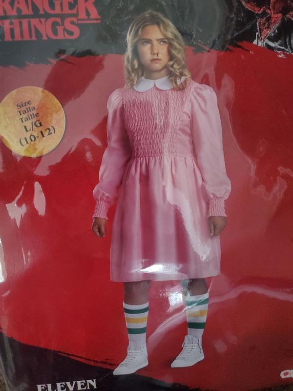 Disguise Tween Stranger Things Classic Pink Dress Eleven Costume Size ...