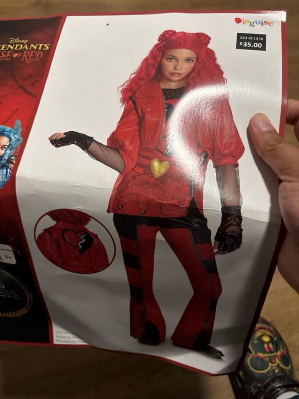 Disguise Girls' Disney's Descendants 4: Rise of Red Deluxe Red Costume ...