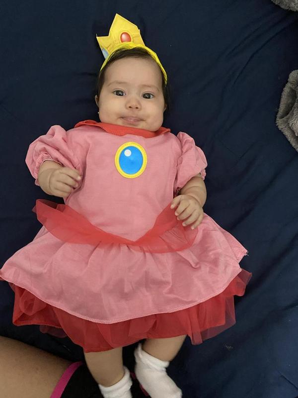 Disguise Girl's Super Mario Bros Infant Posh Princess Peach Costume 12/ ...