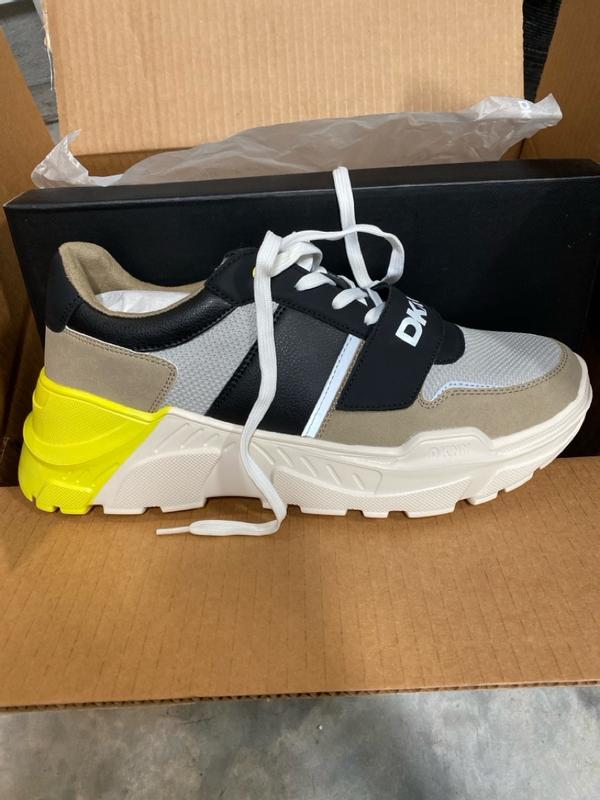 DKNY Men's Mixed Media Runner with Front Logo Strap Sneakers - Macy's