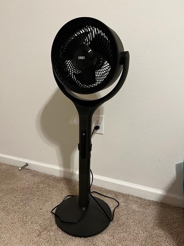DREO 9-in High Velocity Indoor Oscillating Pedestal Fan, in Black with ...