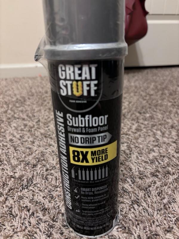 GREAT STUFF Construction Adhesive Polyurethane Off-white Multi-use ...
