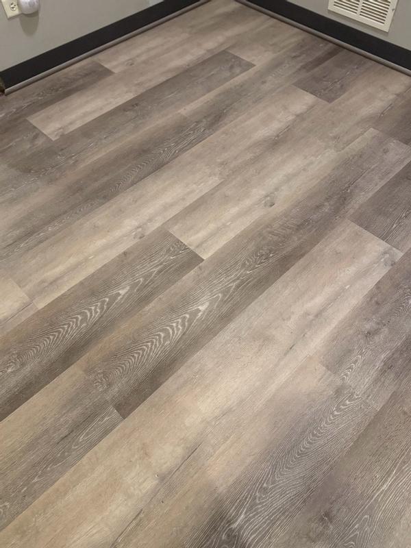 STAINMASTER Onslow Oak Gray 22-mil x 9-in W x 60-in L Waterproof ...