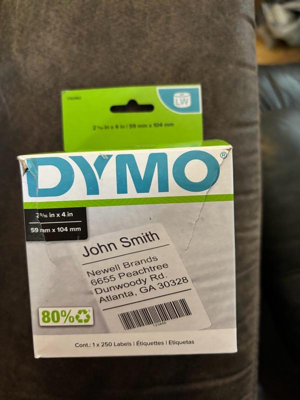 DYMO Labelwriter Shipping Labels 2.31 X 4 White 250 Labels/roll in the ...